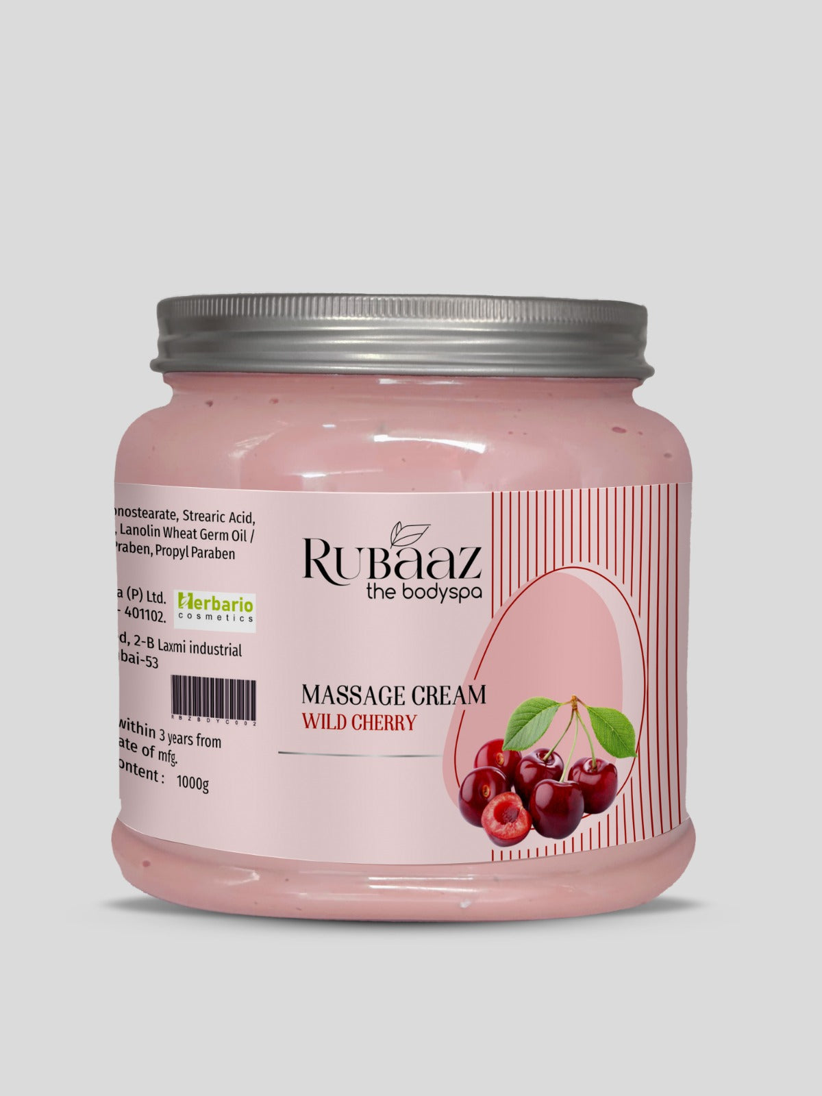 Buy Rubaaz Wild Cherry Body Cream 1Kg - Shop Now